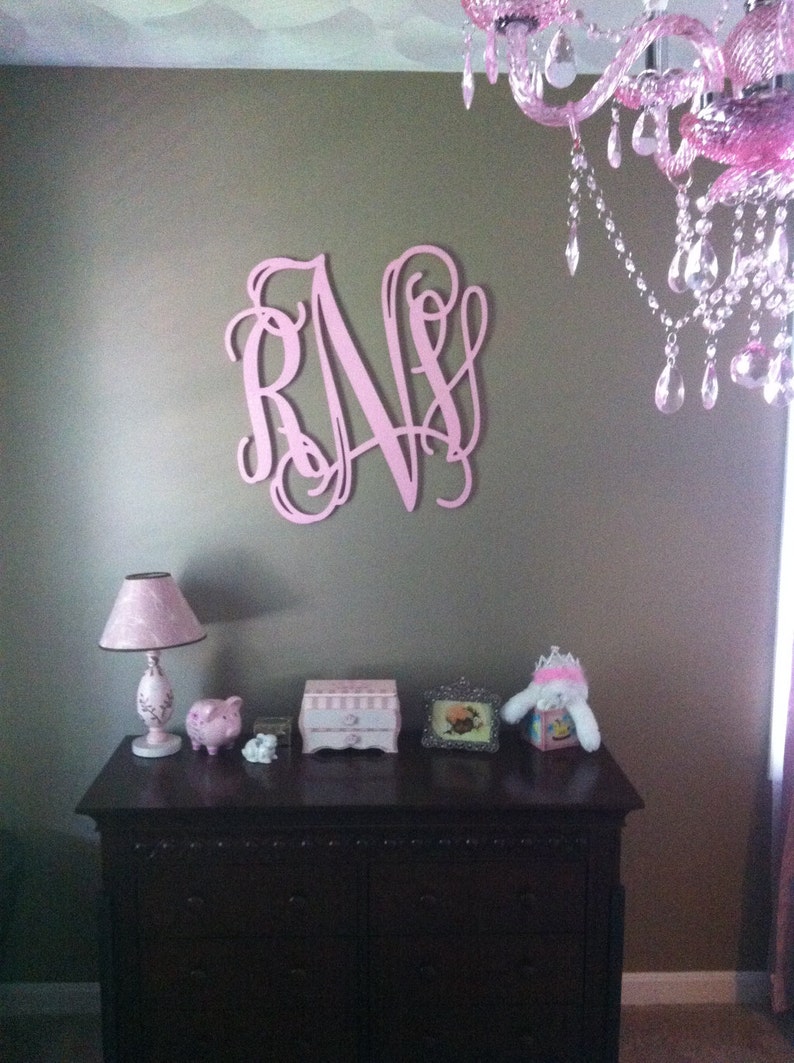 24 Inch PAINTED Wooden Monogram Letters Wood Monogram Guest - Etsy