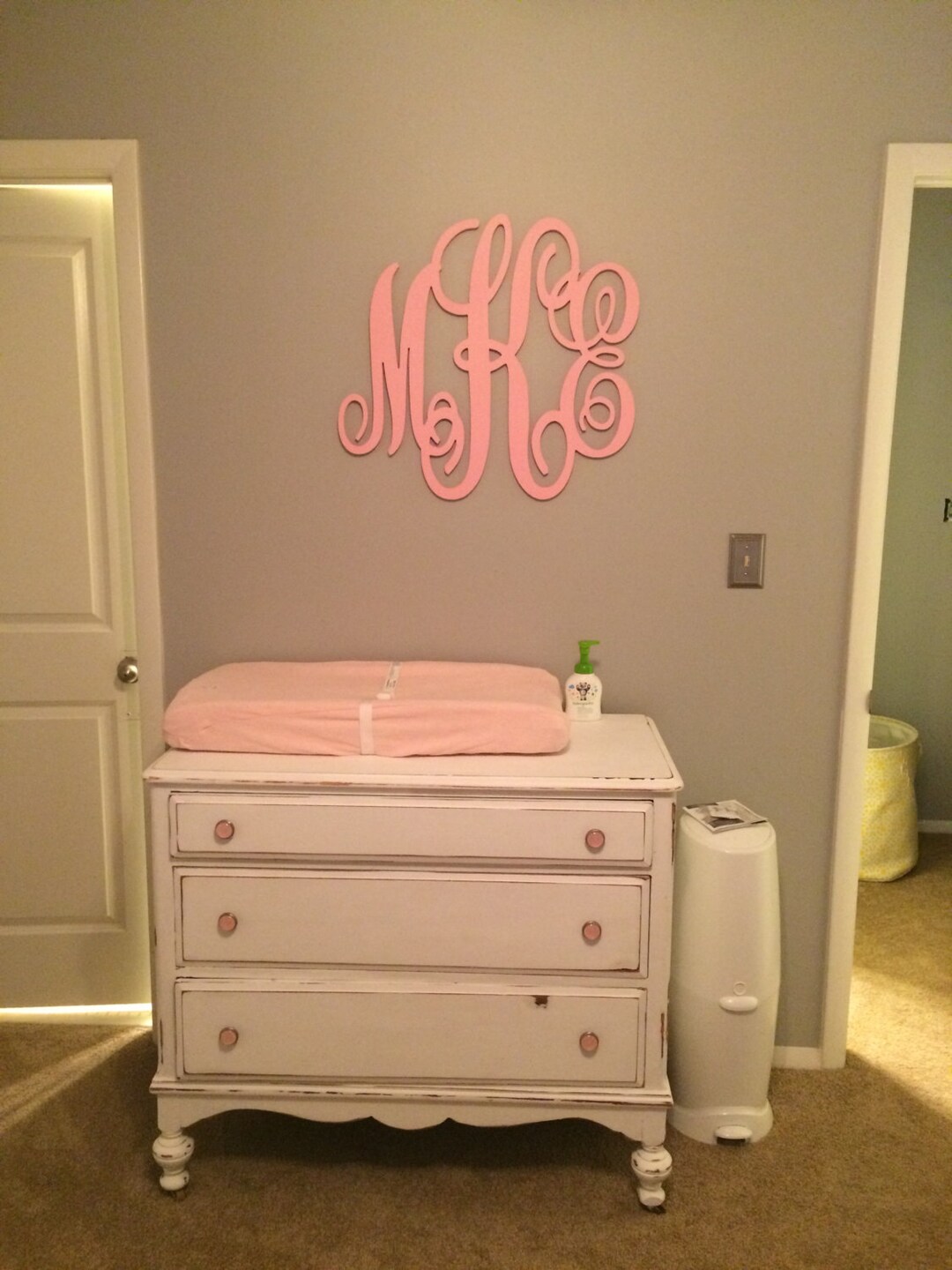 Wood Monogram Wall Decor, PAINTED Monogram,all Sizes, Home Decor ...