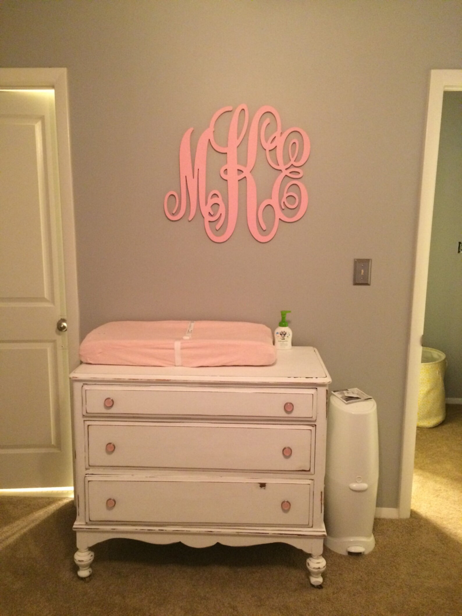 Wood Monogram Wall Decor PAINTED Monogramall Sizes Home | Etsy