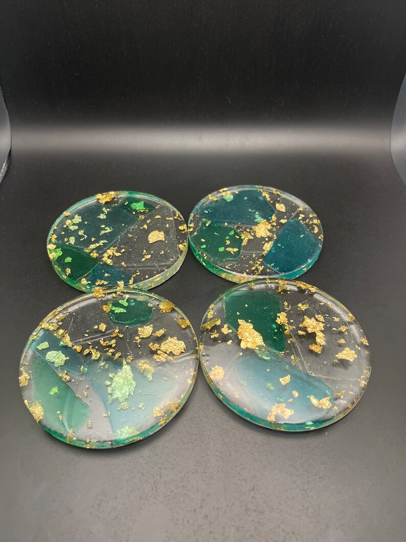 Sea Glass Coasters | Epoxy Resin Coasters - Etsy