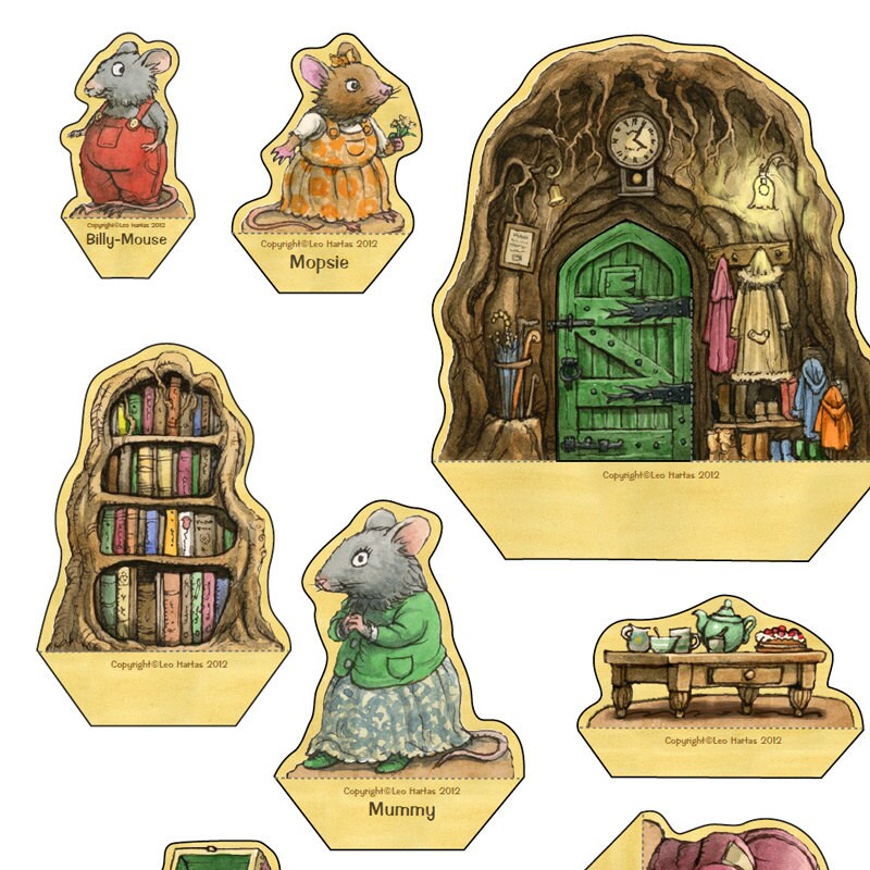Little Mouse Living Room Play Set Printable - Etsy