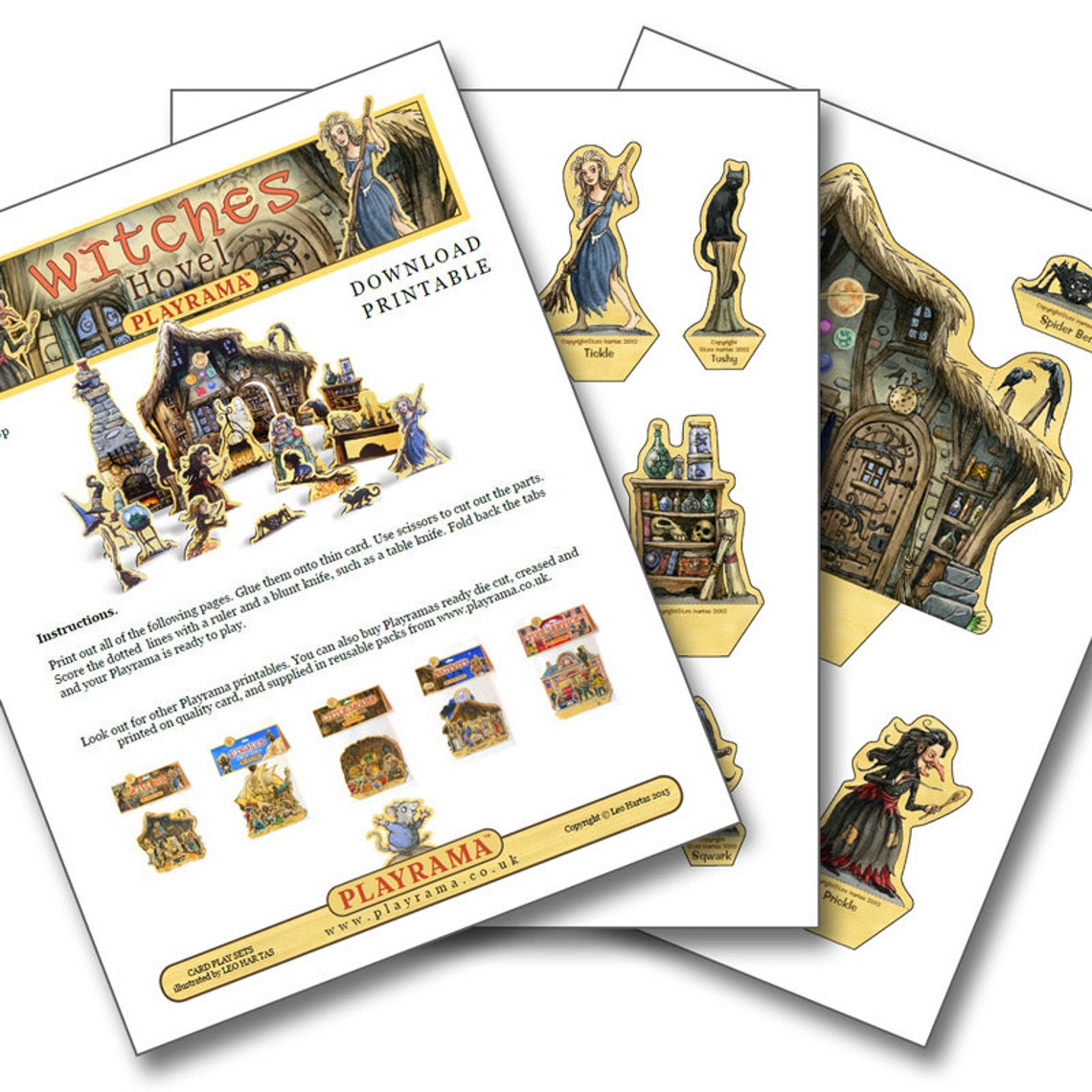 Witches Hovel Play Set Printable - Etsy