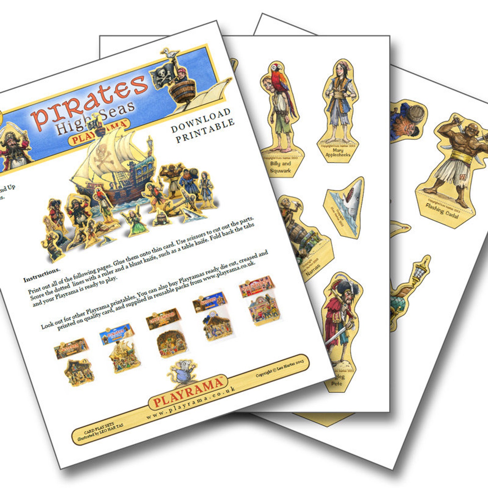 Pirates High Seas Play Set Printable - Etsy