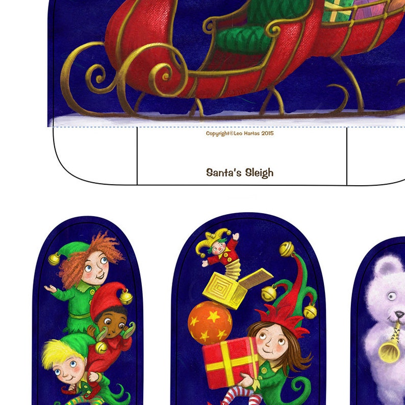 Santa's Workshop Play Set Printable - Etsy