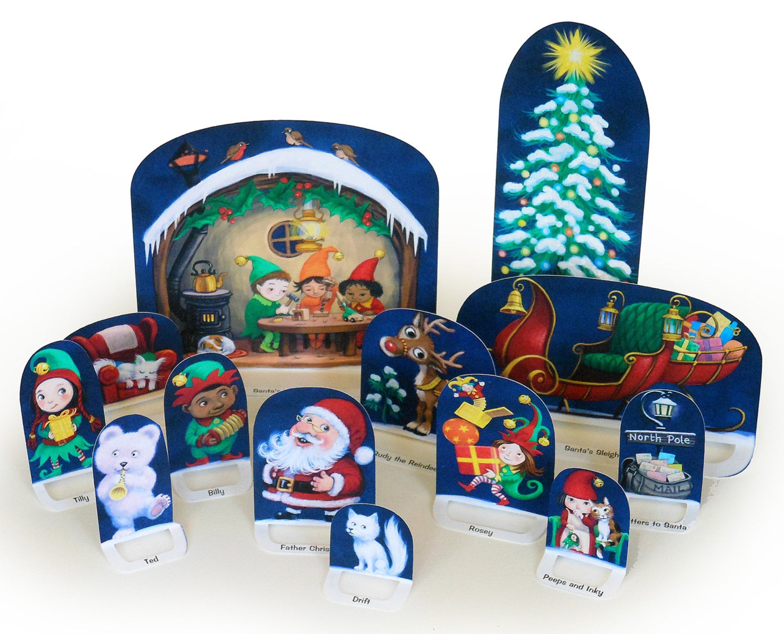 Santa's Workshop Play Set Printable - Etsy