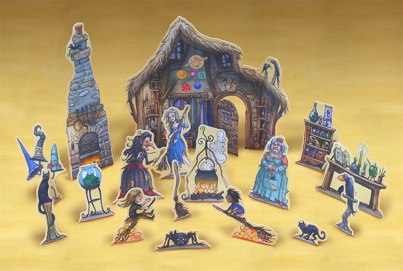 Witches Hovel Play Set Printable - Etsy
