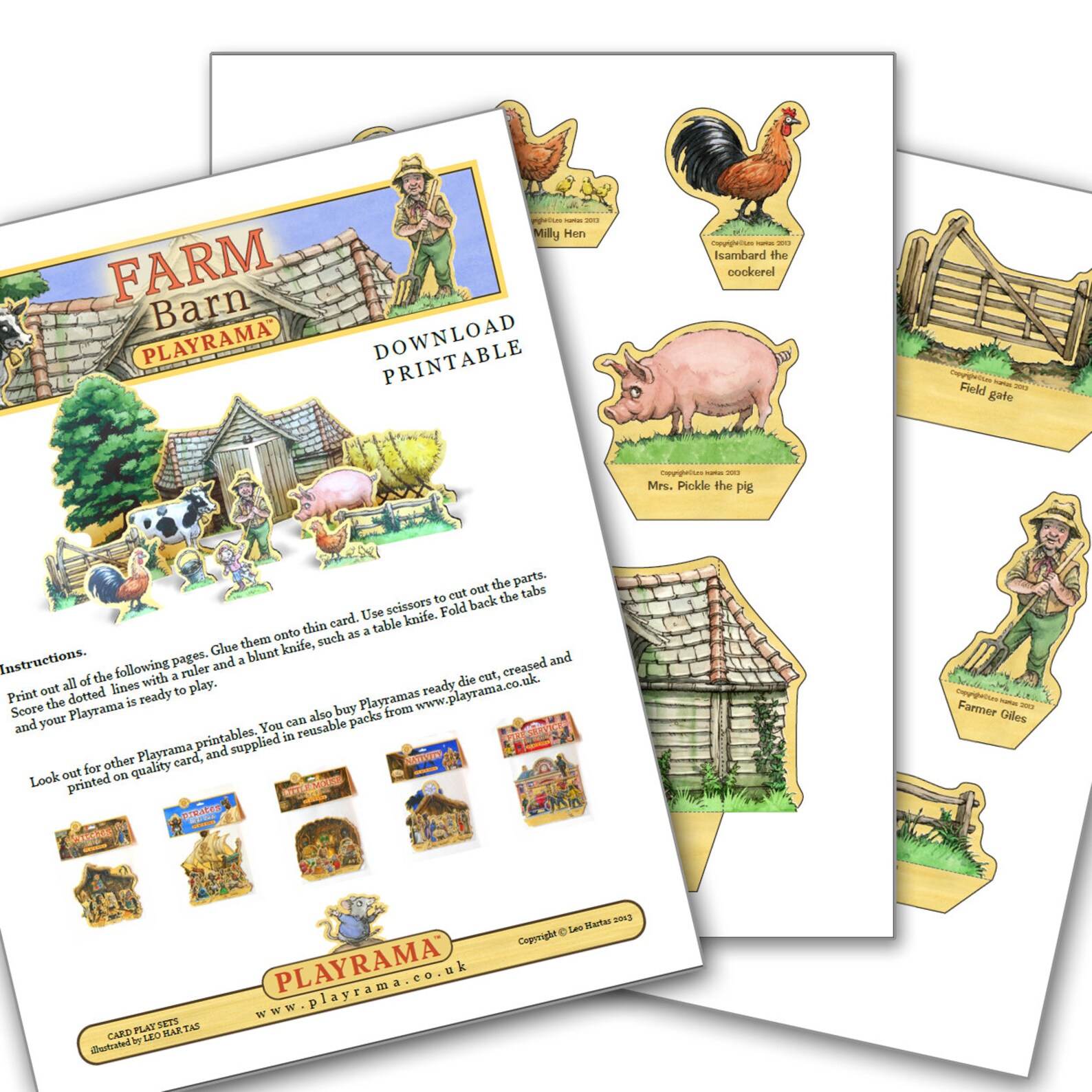 Farm Play Set Printable. - Etsy
