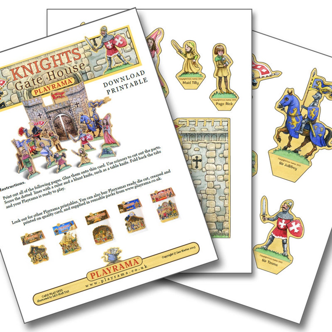 Knights Play Set Printable - Etsy