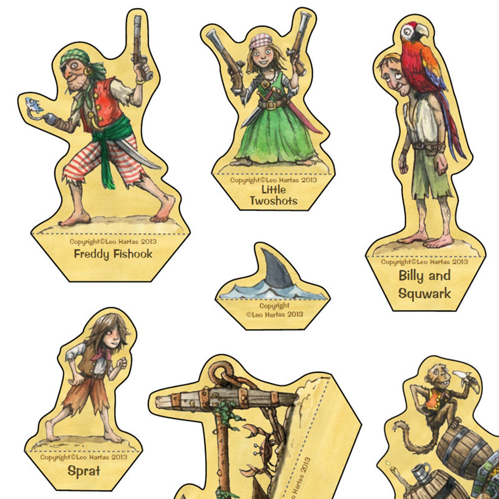 Pirates High Seas Play Set Printable - Etsy