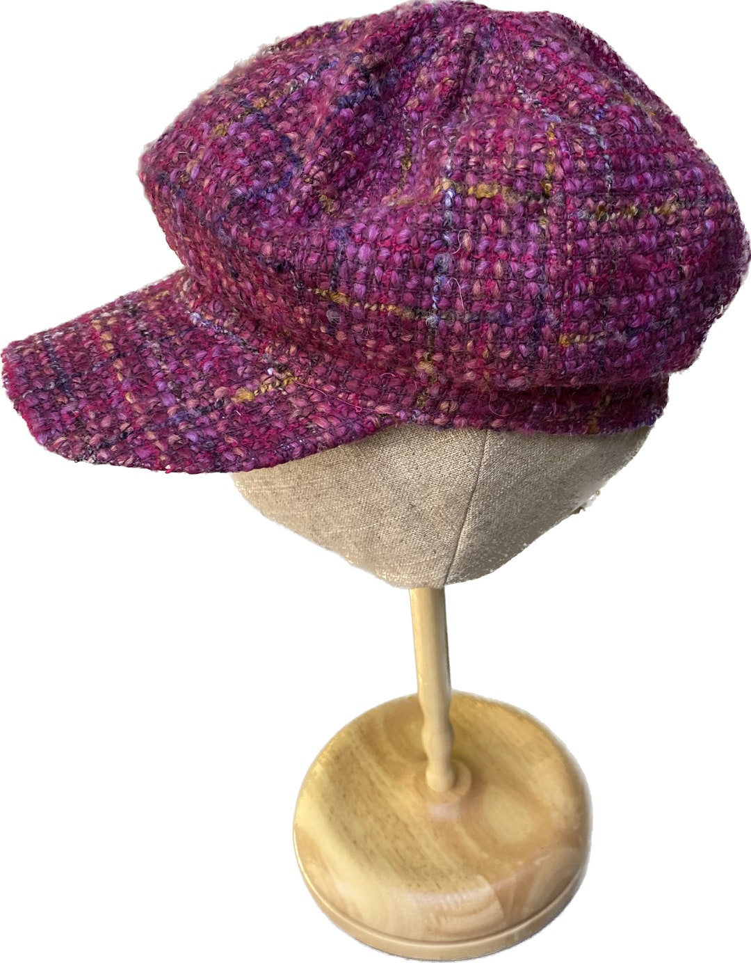 Fuschia Tweed Ball Cap. One-of-a-kind. - Etsy