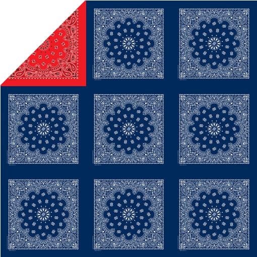 Royal & Yellow Bandana Quilt - 100% Cotton, Usa-made. for Inside or ...