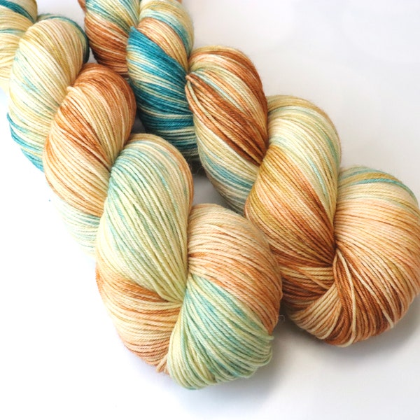 Yellow and Teal Variegated Yarn - Etsy