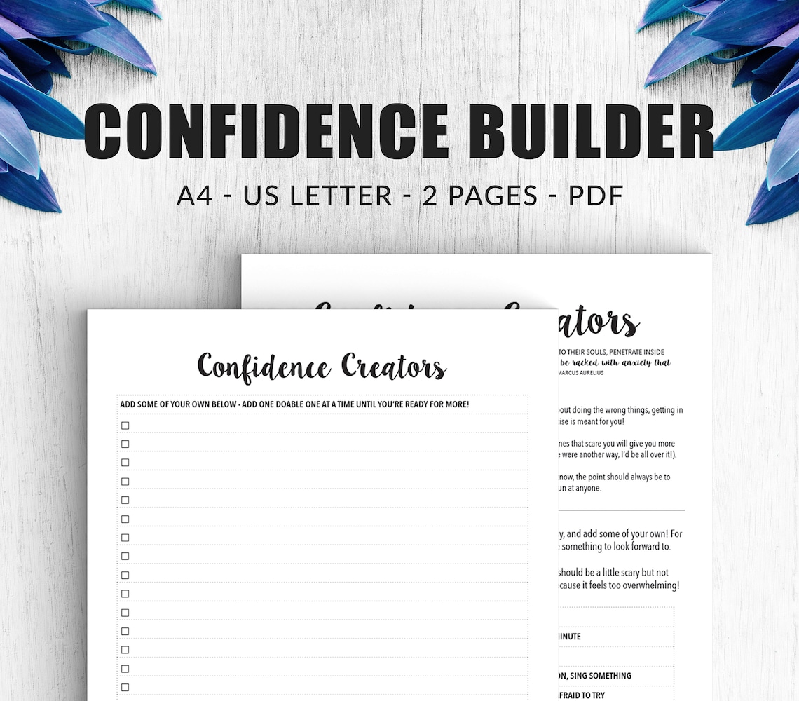 Confidence Building Activity Printable | Self Confidence Exercise ...