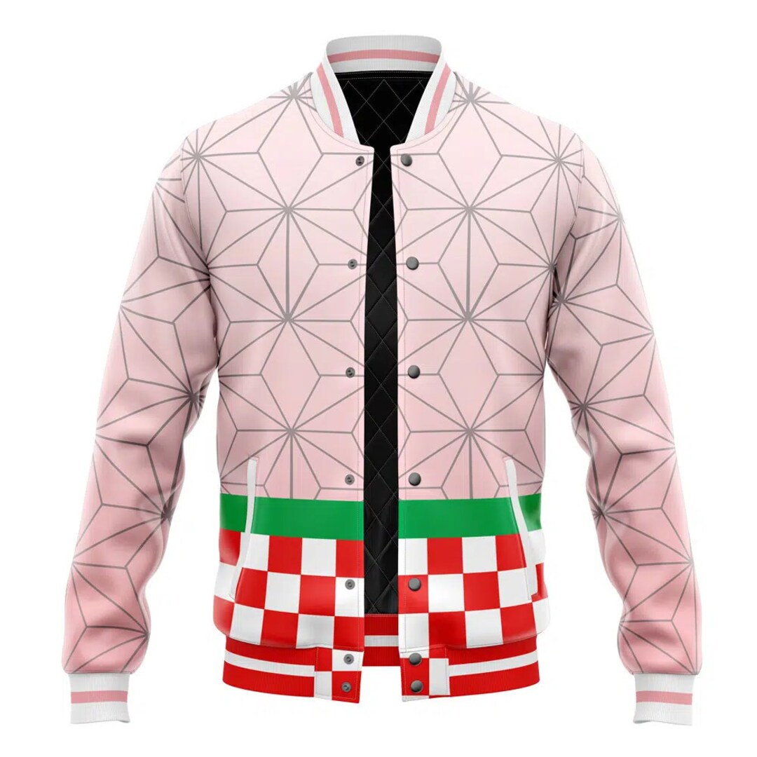 Nezuko Kamado Pattern Varsity Jacket - Etsy