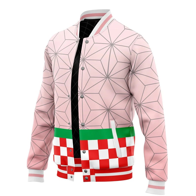 Nezuko Kamado Pattern Varsity Jacket - Etsy