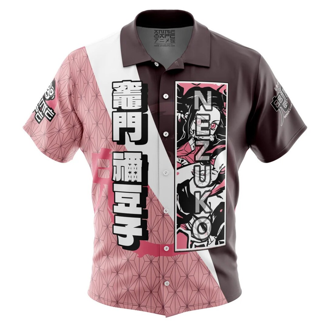 Kamado Nezuko Button up Hawaiian Shirt DEMON SLAYER - Etsy