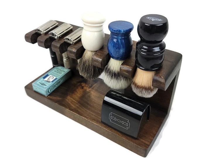 Vintage Razor Blade (single) Stand-up Wooden Display Case With Original ...