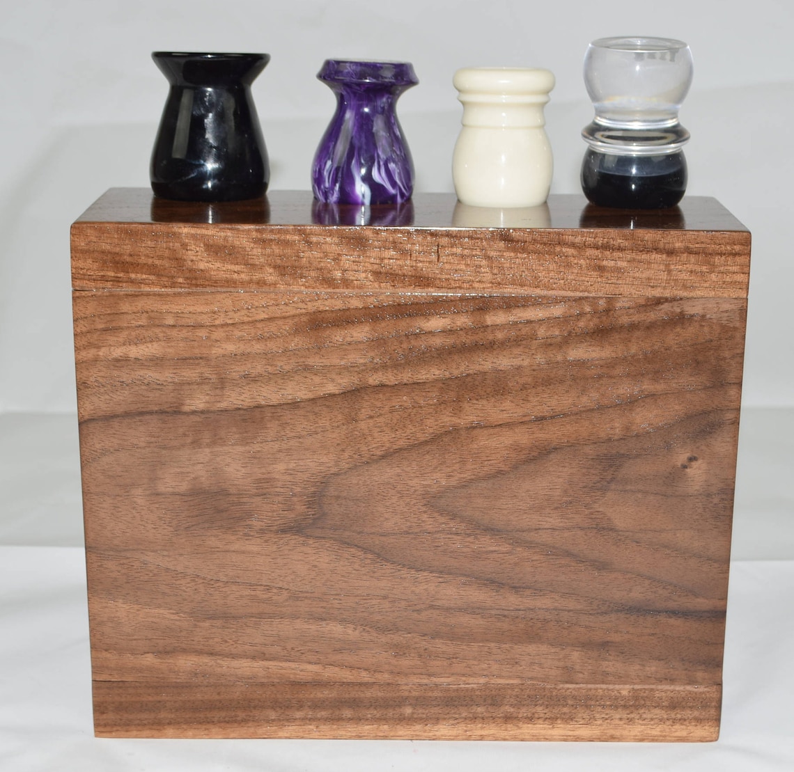 Mens Custom Wood Shaving Brush Stand 4 Brush Slots, Fathers Day Gift ...