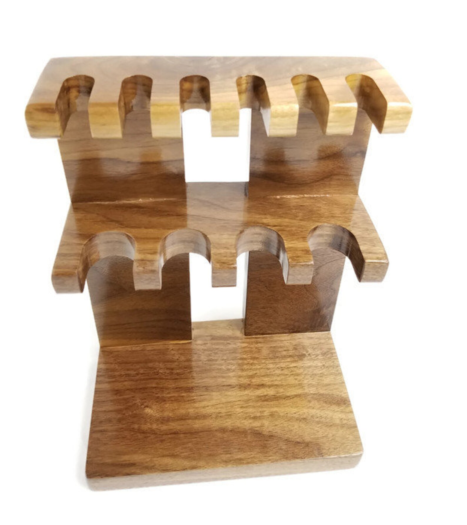 Safety Razor and Shaving Brush Stand Double Decker Wooden, Room for ...