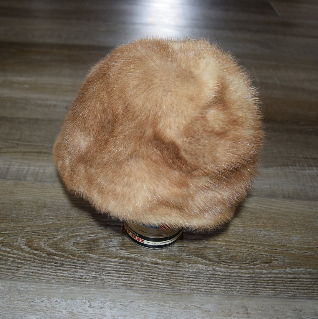 Vintage Fur Hat Precious Furs by Marche' Light Brown Round Fur Hat - Etsy