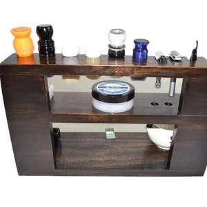 Three Level Safety, Straight Razor and Brush Shaving Stand in African ...