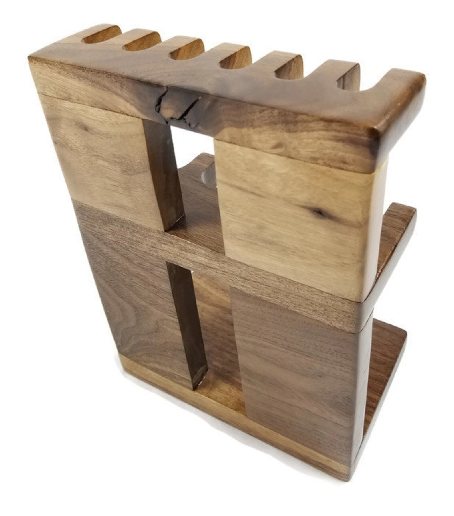 Safety Razor and Shaving Brush Stand Double Decker Wooden, Room for ...