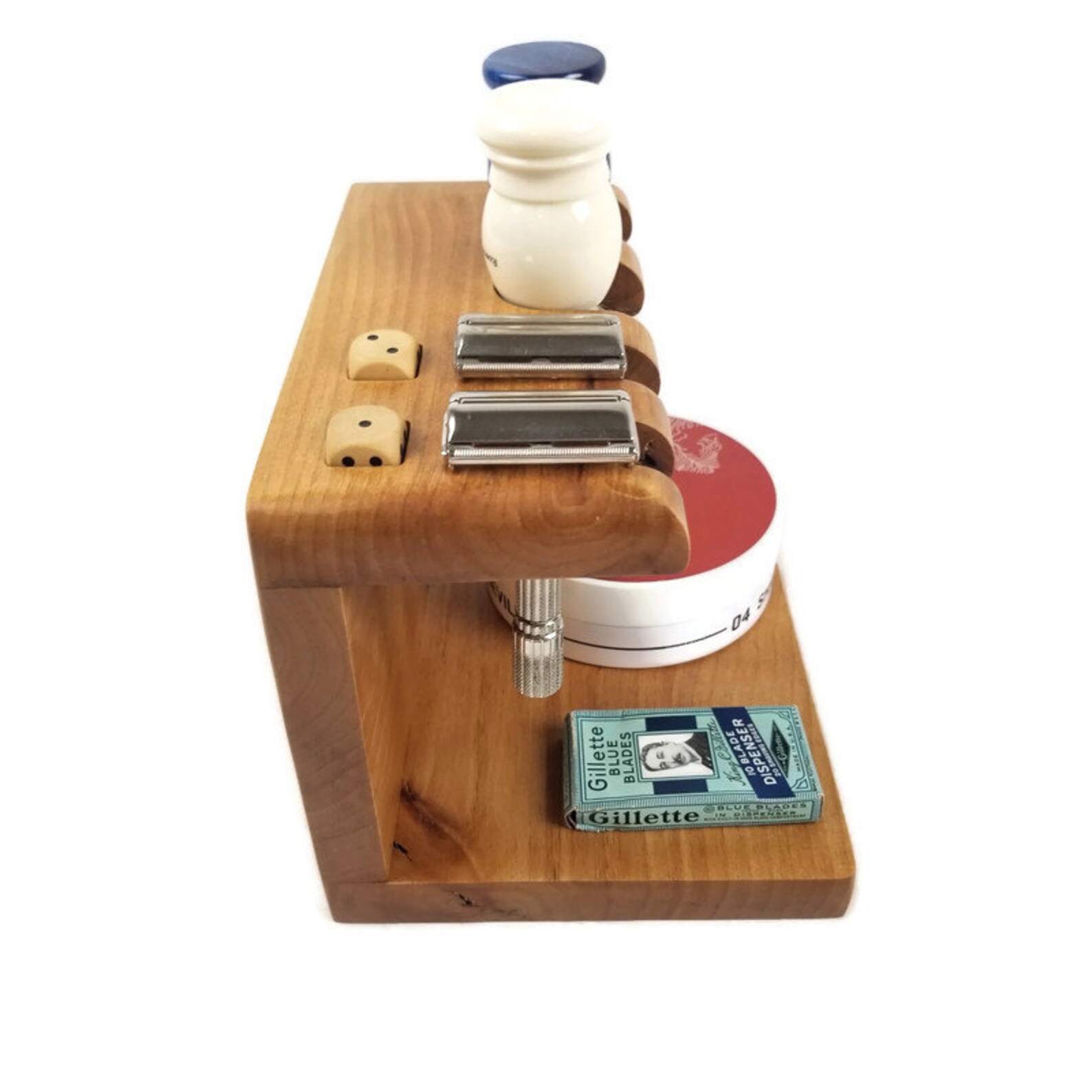 Safety Razor Shaving Brush Stand Custom Wood up to 5 Slots | Etsy