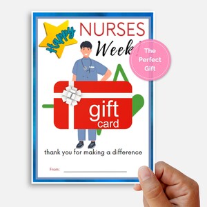 Nurse Appreciation Gift Card Holder, Printable Gift for Nurse, Nurse ...