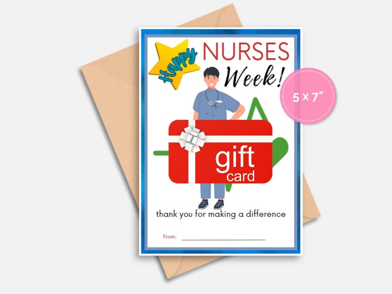 Nurse Appreciation Gift Card Holder, Printable Gift for Nurse, Nurse ...