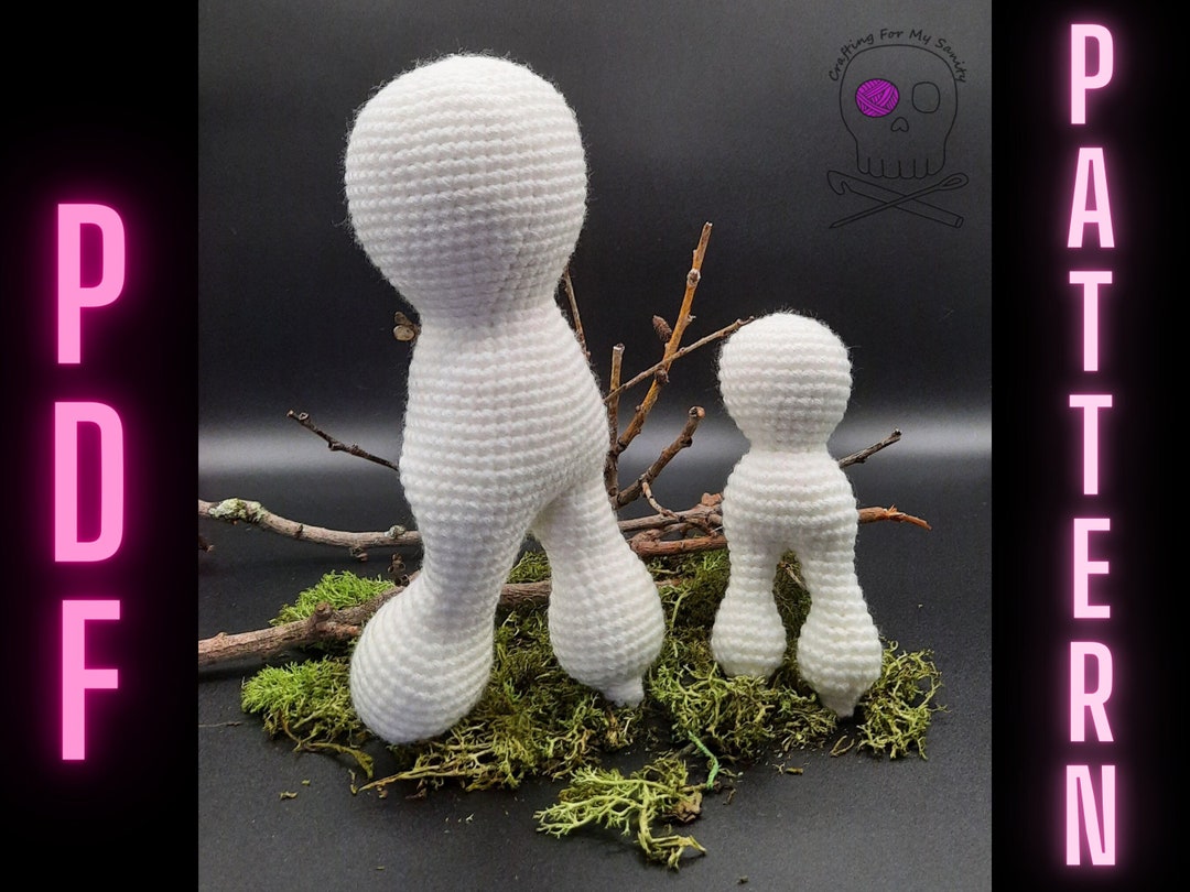 PDF PATTERN ONLY Big, Small Nightcrawler Cryptid Crochet Pattern Bundle ...