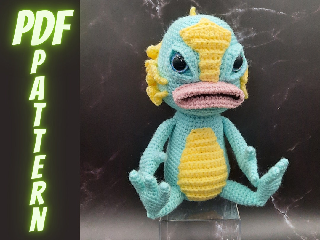 PDF Crochet Pattern Swamp Monster, Lake Creature - Etsy