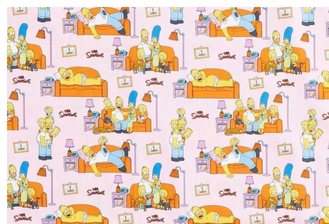 The Simpsons Fabric Choose Your Size 100% Cotton - Etsy