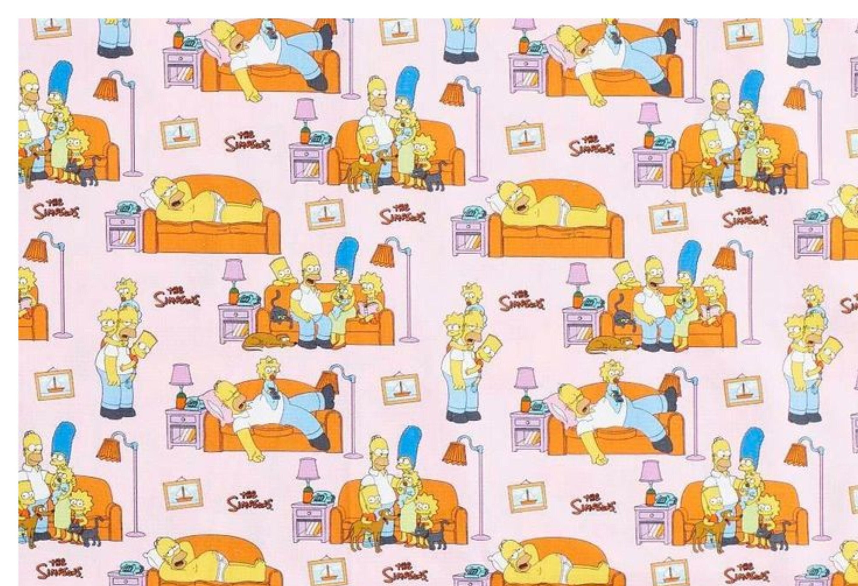 The Simpsons Fabric Choose Your Size 100% Cotton - Etsy