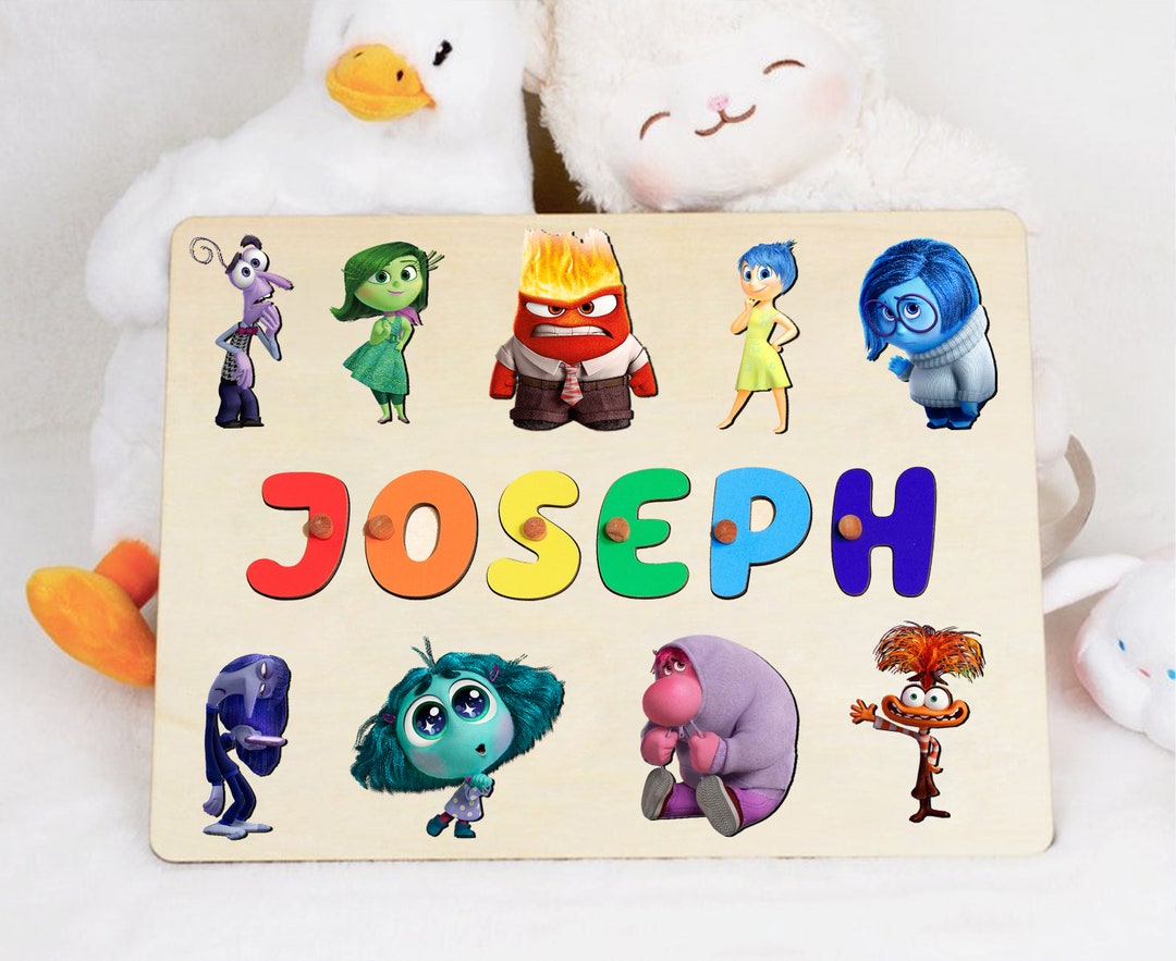 Inside Out 2 Movie Characters Busy Board, Personalized Custom Name ...