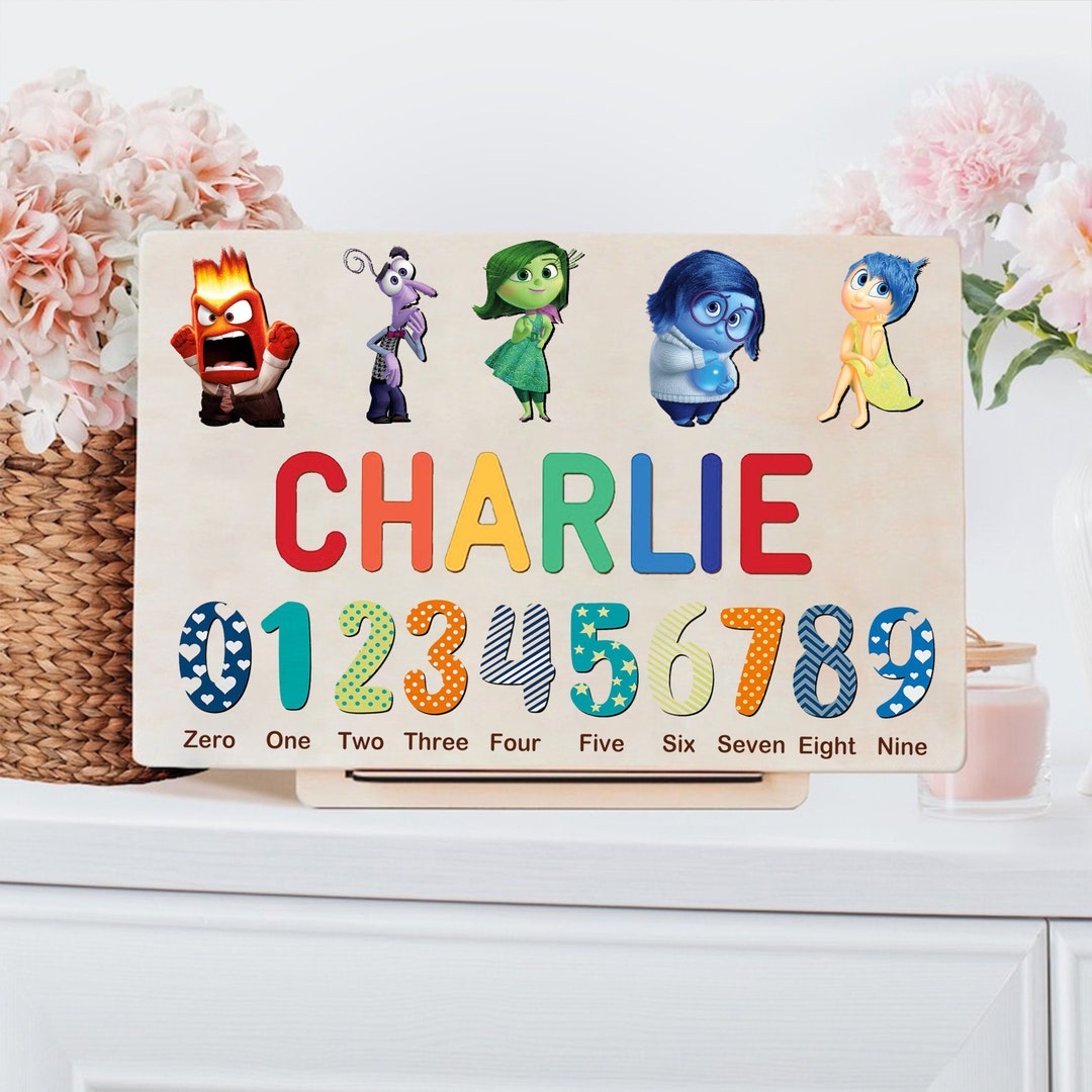 Inside Out 2 Movie Characters Busy Board, Personalized Custom Name ...