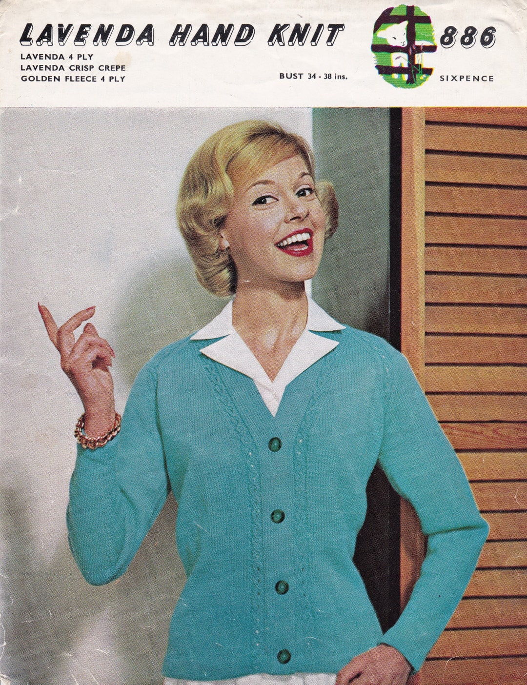 Vintage Ladies Cardigan Knitting Pattern in 4 Ply - .pdf Download - Etsy