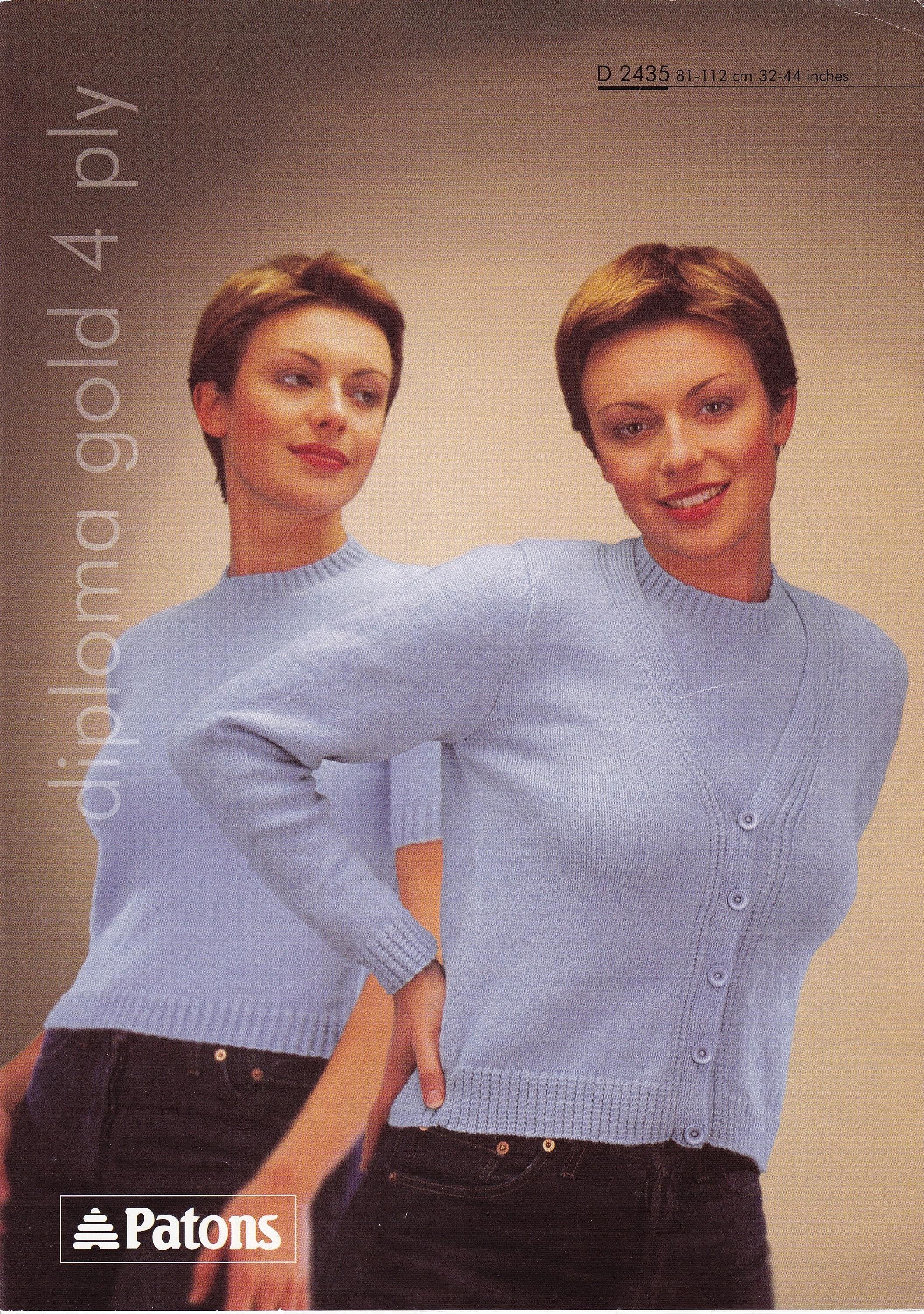 Ladies Twin Set Vintage Knitting Pattern in 4 Ply .pdf Download - Etsy
