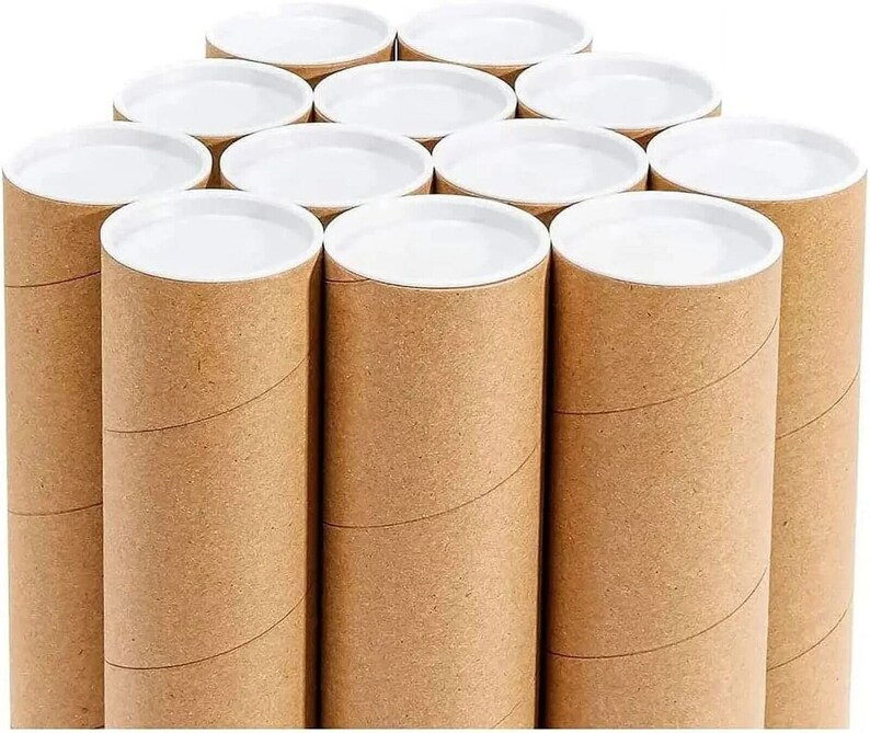 Mailing Shipping Tubes With Caps 3" X 20" Kraft Brown Pack of 24 - Etsy