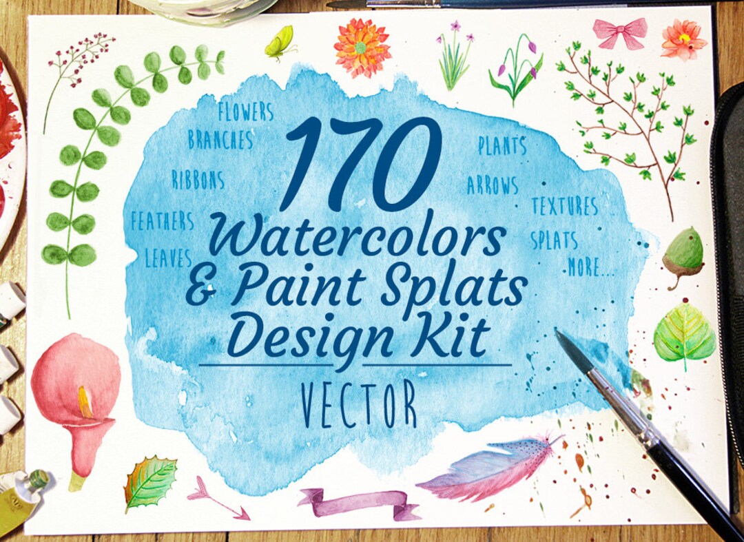Watercolor Flowers and Plants DIY Bundle - Etsy