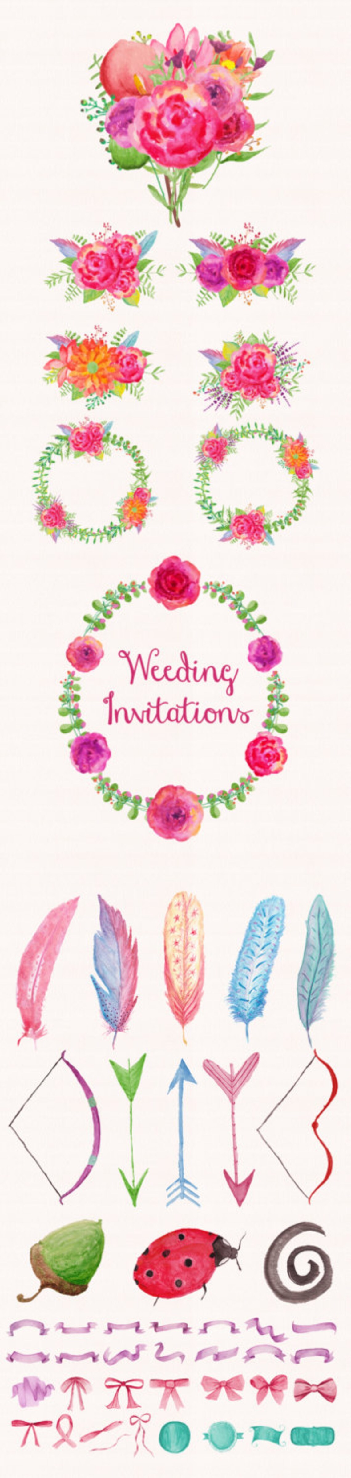 Watercolor Flowers and Plants DIY Bundle - Etsy