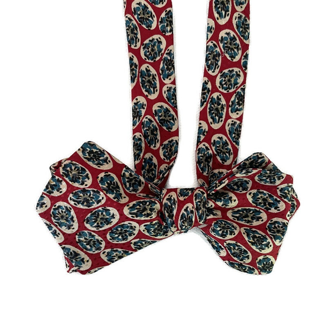 Silk Bow Tie for Men - Provence - One-of-a-kind, Handcrafted - Self-tie ...
