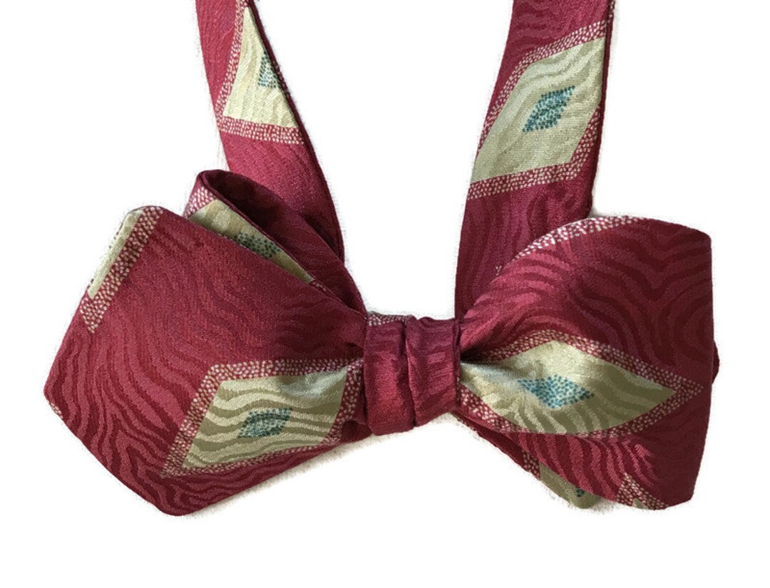 Silk Bow Tie for Men - Rome - One-of-a-kind, Handcrafted - Self-tie ...