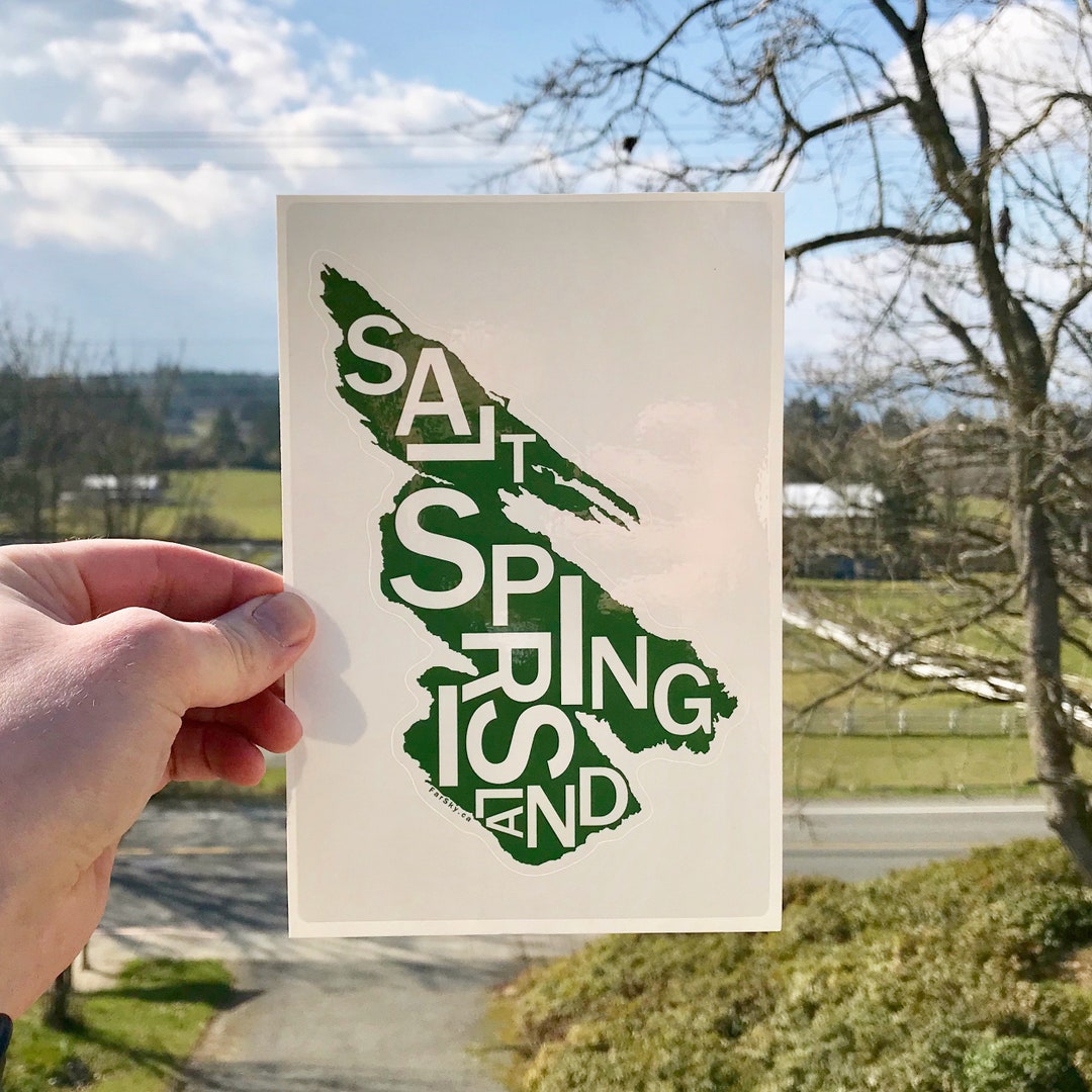 Far Sky Typographic Salt Spring Island Vinyl Sticker - Etsy