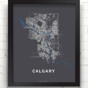 Far Sky Calgary Alberta Roadnet Map - Etsy