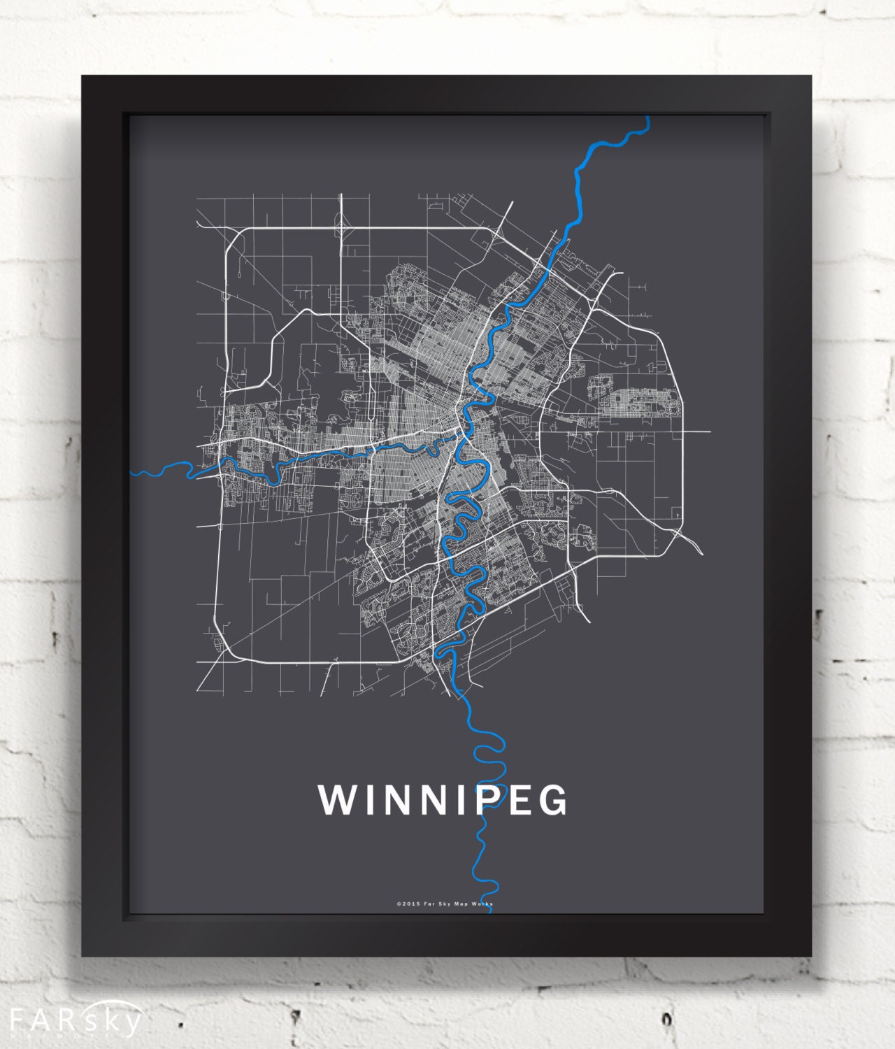 Far Sky Winnipeg Manitoba Roadnet Map - Etsy Canada