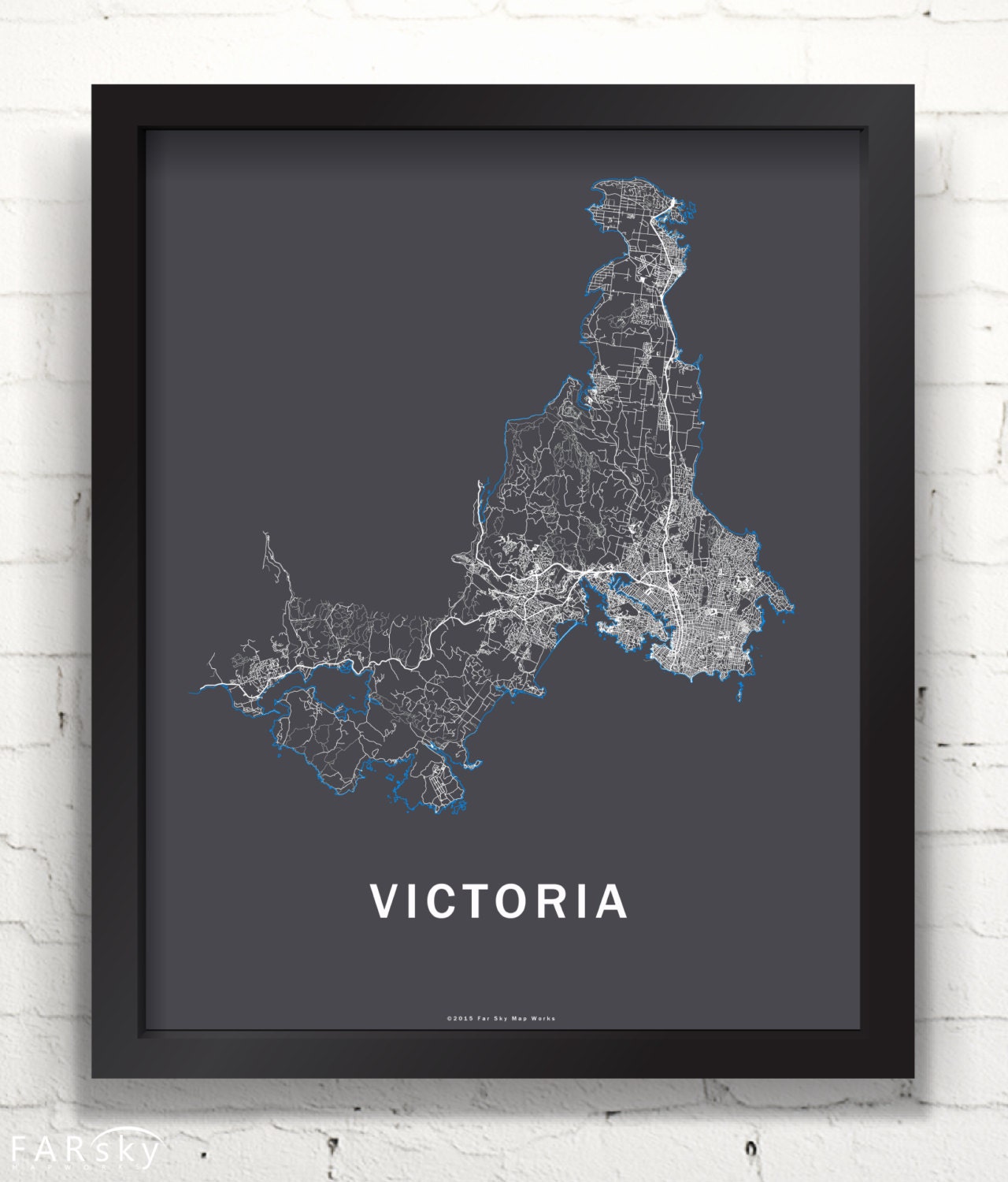 Far Sky Victoria British Columbia Roadnet Map - Etsy