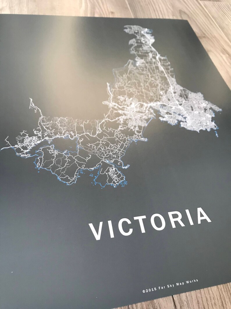 Far Sky Victoria, British Columbia Roadnet Map - Etsy