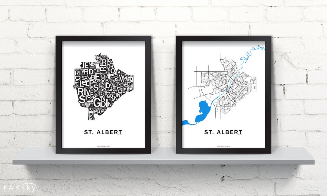 Far Sky St. Albert, Alberta Maps - Etsy