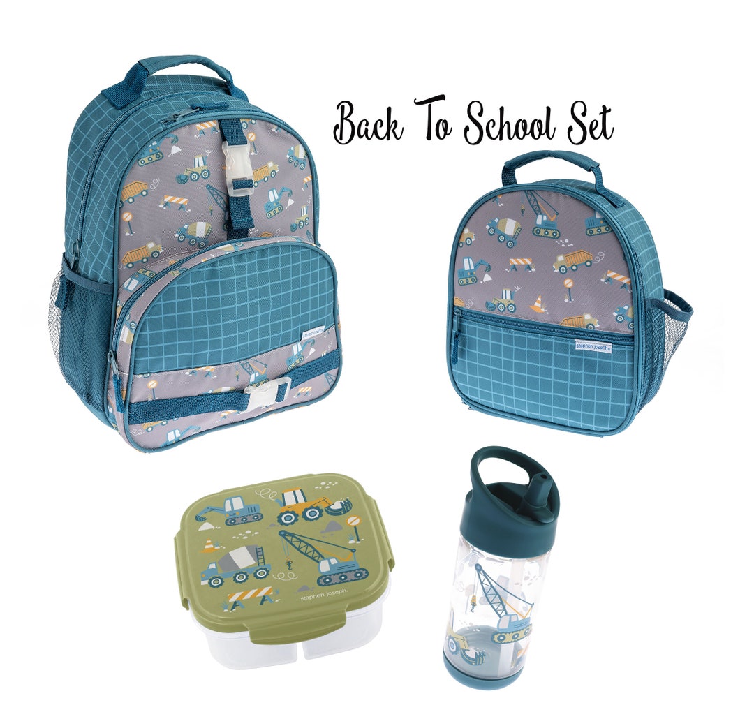 Personalized Backpack Set / Construction / Back to School / Boy's Set ...