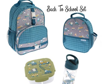 Personalized Kids Backpack and Lunch Box Set With Matching Nap Mat Full ...